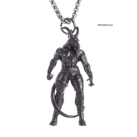 TRICKSKULLS | Jewelry | Goat Head Man Warrior Satyr Faun Pan Mythology ...